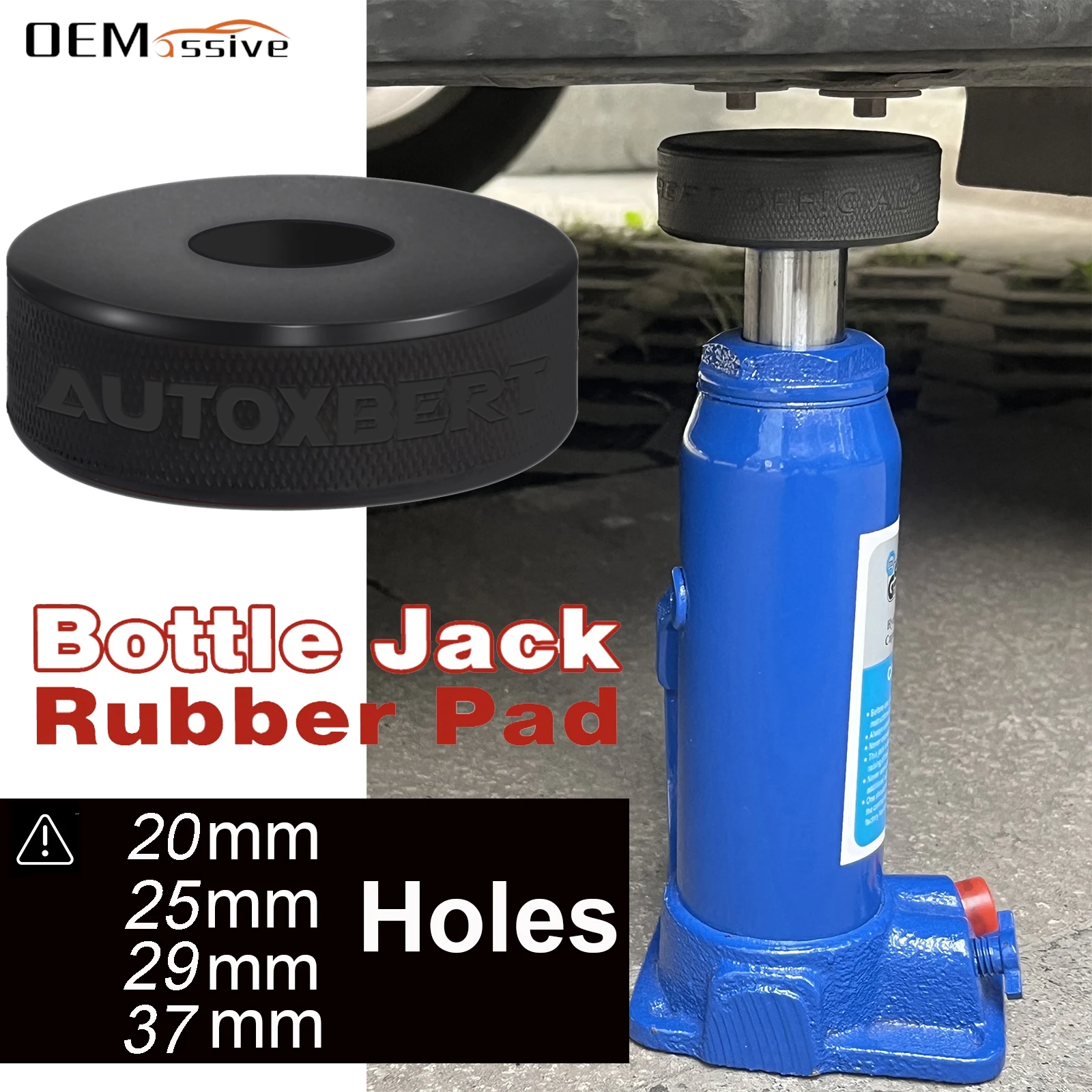 Universal Bottle Jack Rubber Pad Anti-slip Adapter Support Block Car ...