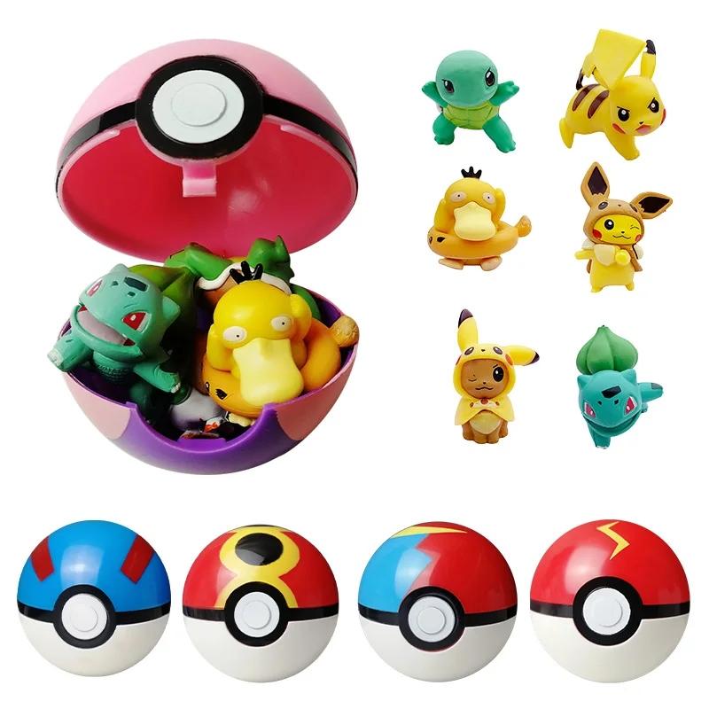 21 Style Pokemon clip n go ball Anime Action Figures Pocket Monster ...