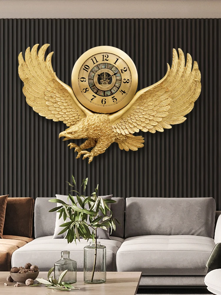 European-entrance-light-luxury-clock-wall-clock-living-room-Creative ...