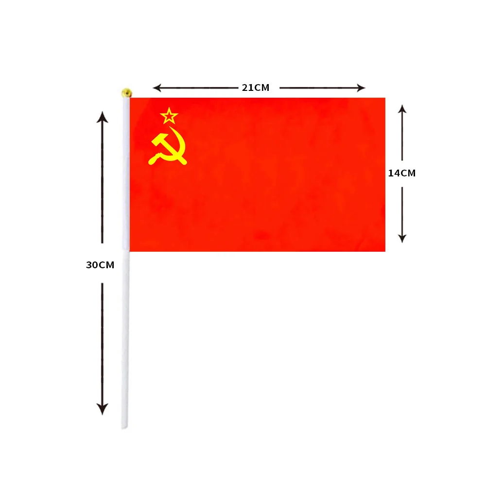 10-Pcs-lot-Union-of-Soviet-Socialist-Republics-Hand-Waving-Flags ...