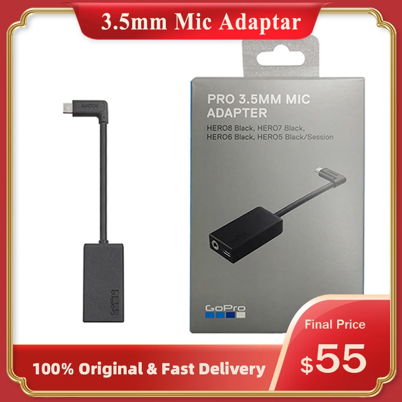 ★GoPro Pro 3.5mm Mic Adapter suit for HERO10 HERO9 HERO8 HERO7 HERO6 ...