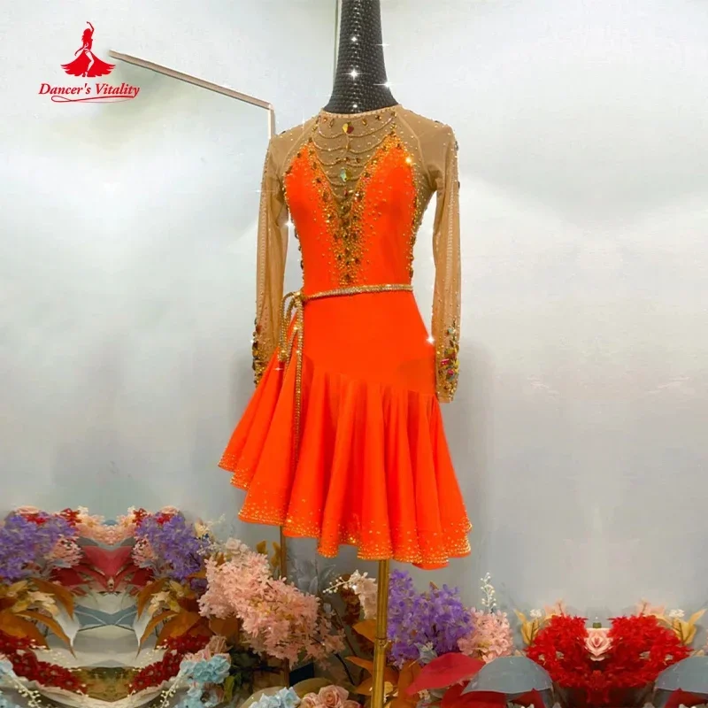 Latin-Dance-Dress-Full-Diamond-Dance-Dress-Adult-Female-Art-Examination ...