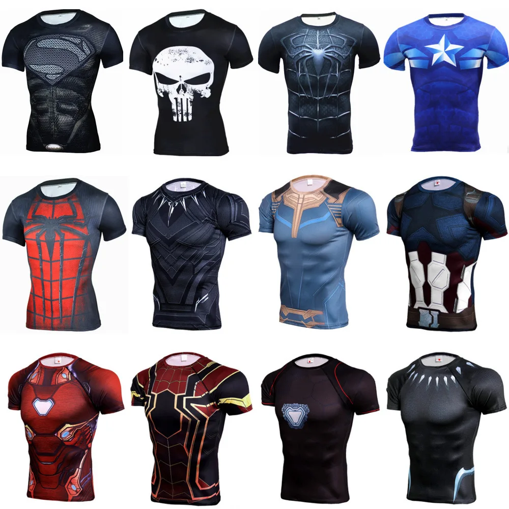 MMA-T-shirt-Rashguard-Bjj-Gi-3D-Printed-Captain-Breathable-T-Shirts-Men ...