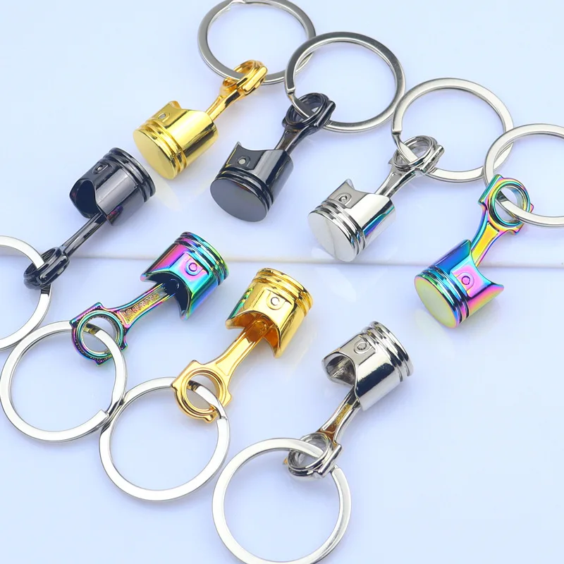 RetroGem Car Engine Piston Keychain Key Ring Fashion Auto Modification ...