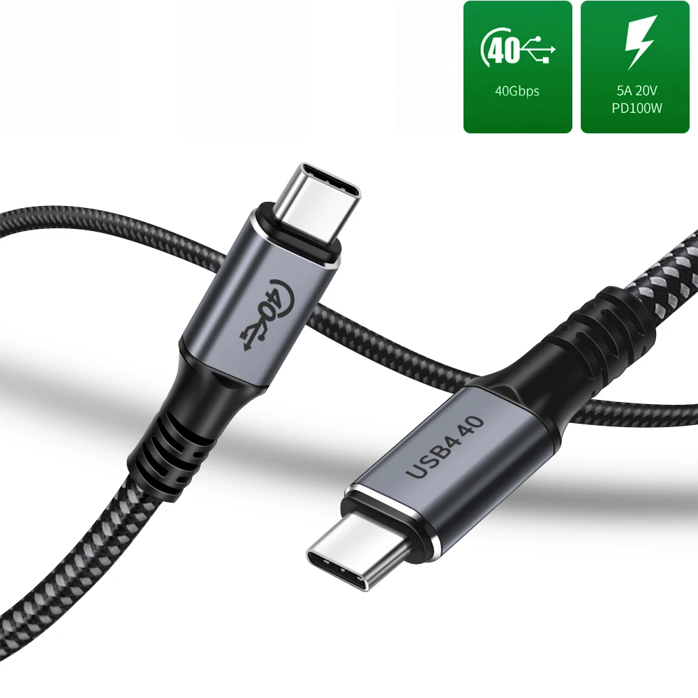 USB4 Type C to Type C Cable Thunderbolt 3/4 5K@60Hz 40Gbps Data ...