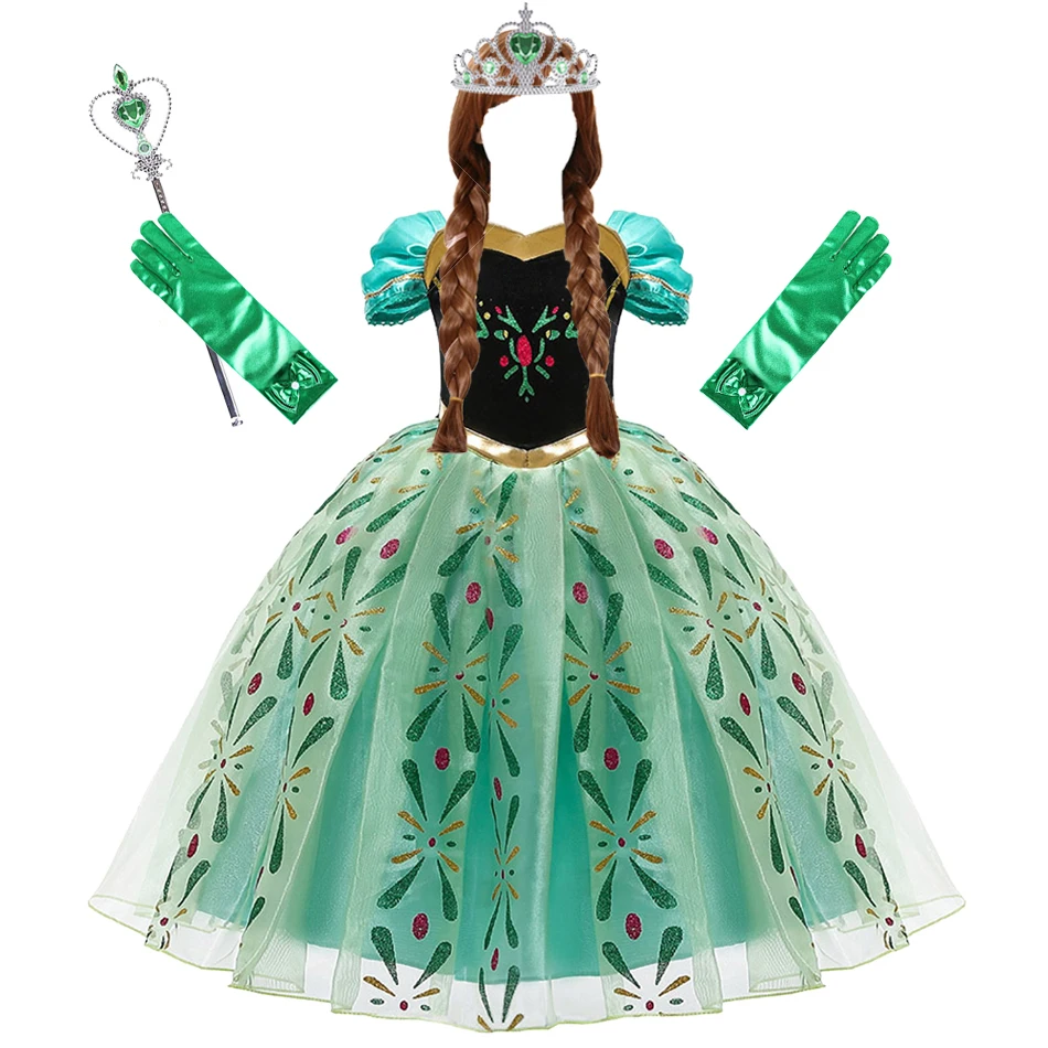Anna abiti bambini Princess Dress Girl Cosplay Costume bambini abiti ...