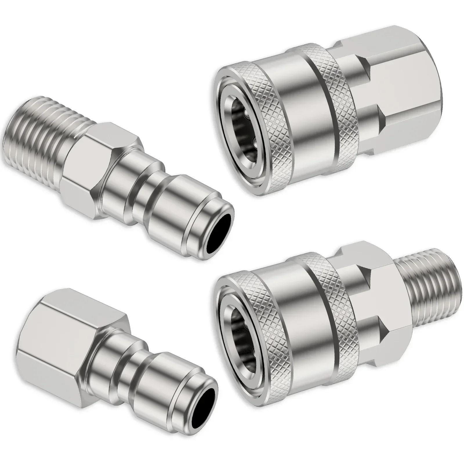 4Pcs-Pressure-Washer-Adapter-5000PSI-Stainless-Steel-Male-and-Female-1 ...