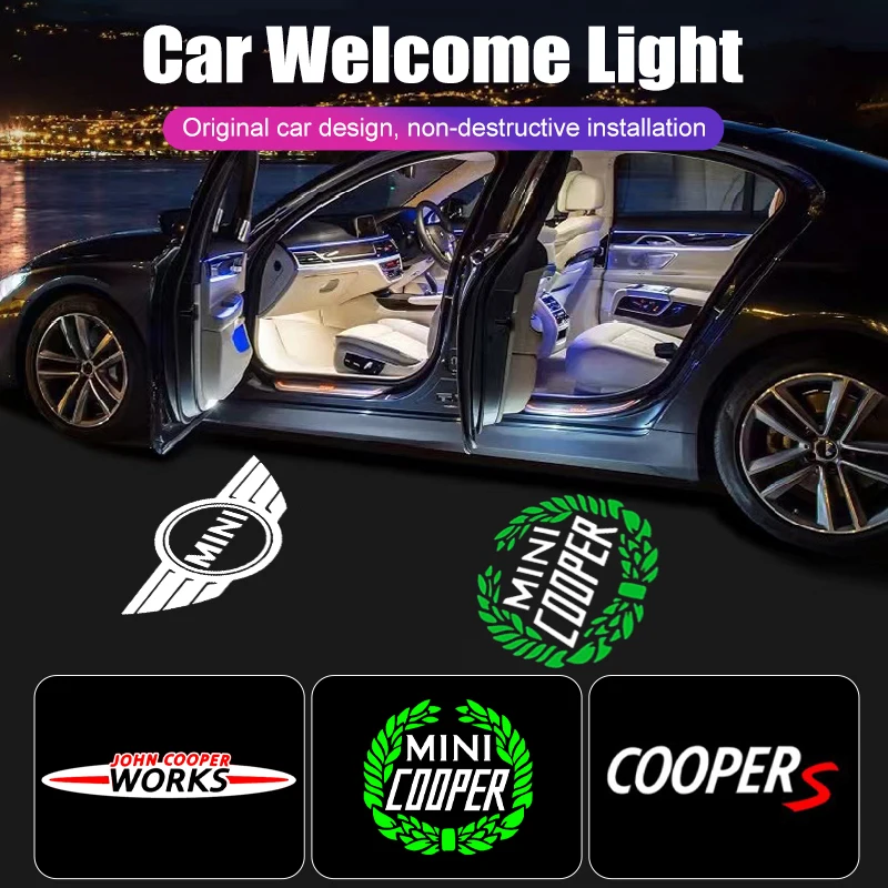 LED-Car-Door-Projector-Car-Welcome-Light-For-BMW-Mini-Cooper-Works-R52 ...