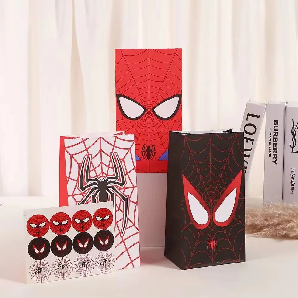 Spiderman-Paper-Gift-Bags-for-Kids-Candy-Box-com-Sticker-Birthday-Party ...