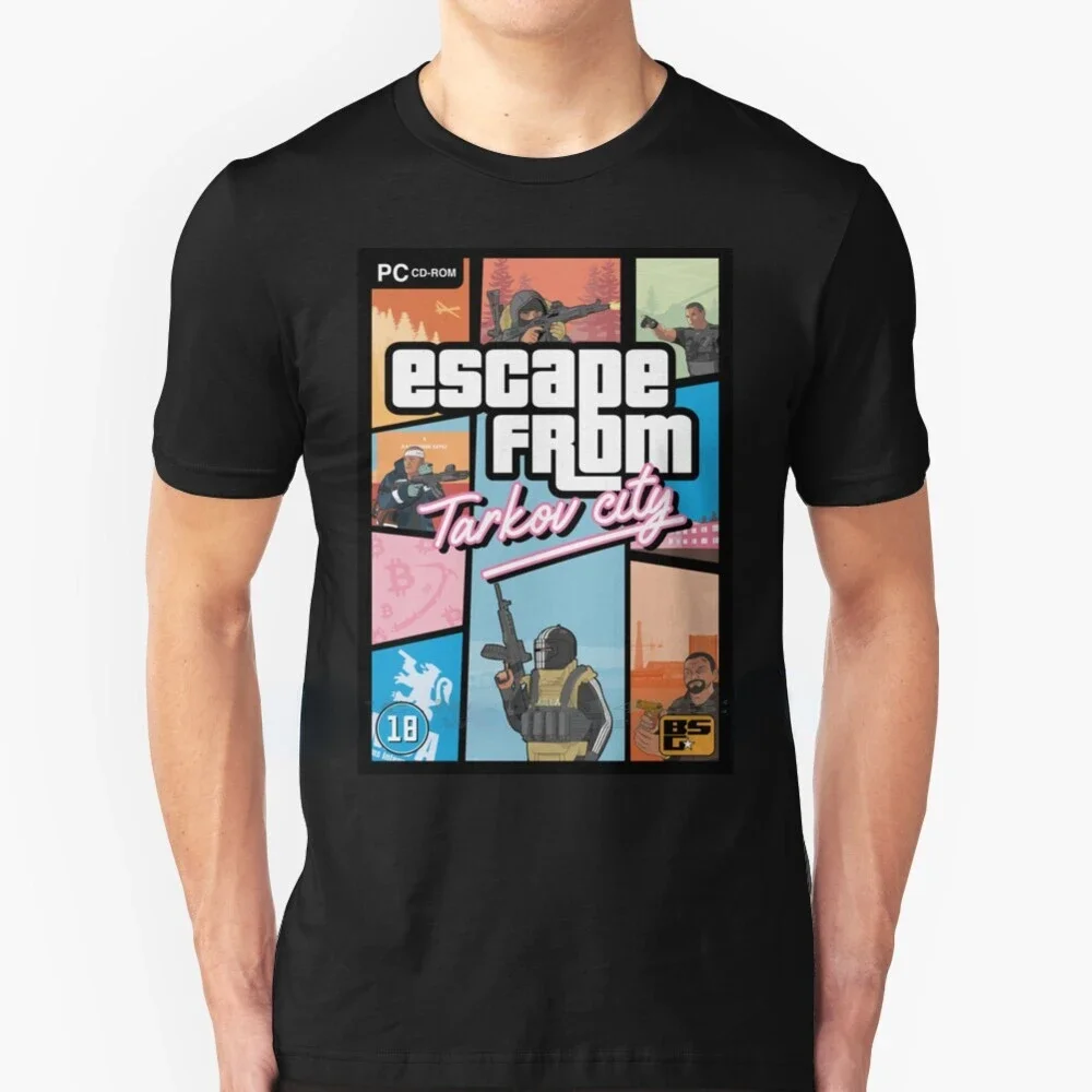 Escape-From-Tarkov-Vice-City-Style-T-Shirt-Killa-R-ssia-Akm-Ak-47-M4 ...