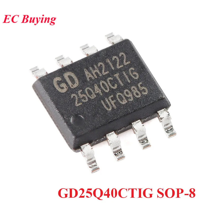 5pcs/lot Gd25q40ctig 25q40ctig 25q40ct Sop-8 Sop8 4m-bit 3.3v Serial ...