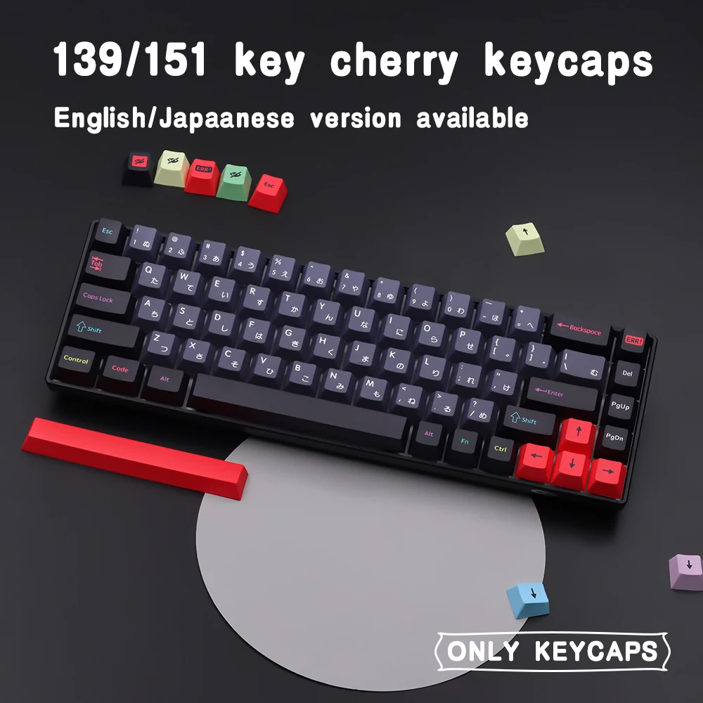 151 Keys Dracula Keycaps Cherry Profile Pbt Dye Sublimation Mechanical ...