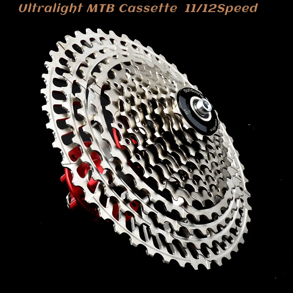 SUNSHINE-Ultralight-MTB-Cassette-CNC-10-11-12Speed-46-52T-HG-Freewheel ...
