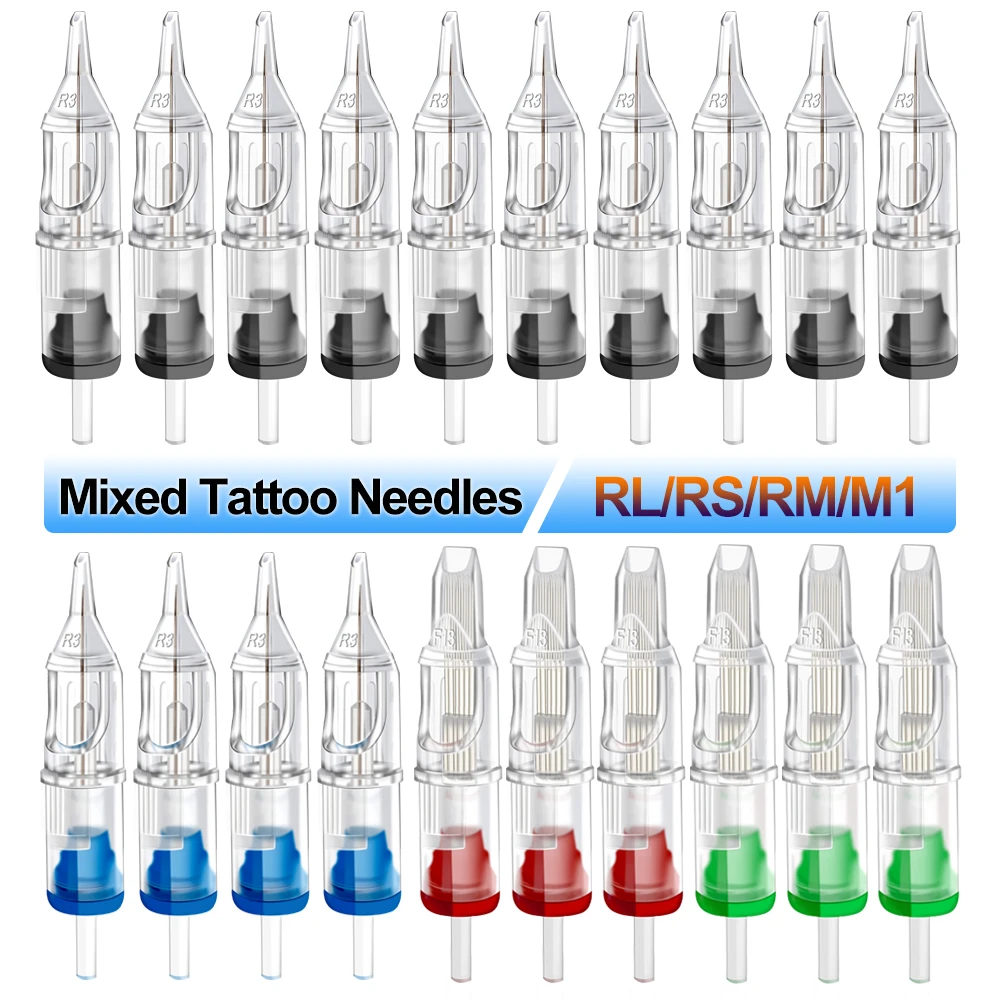 60/40/20/10/5pcs Mixed Tattoo Needle Cartridge Disposable Sterilized ...