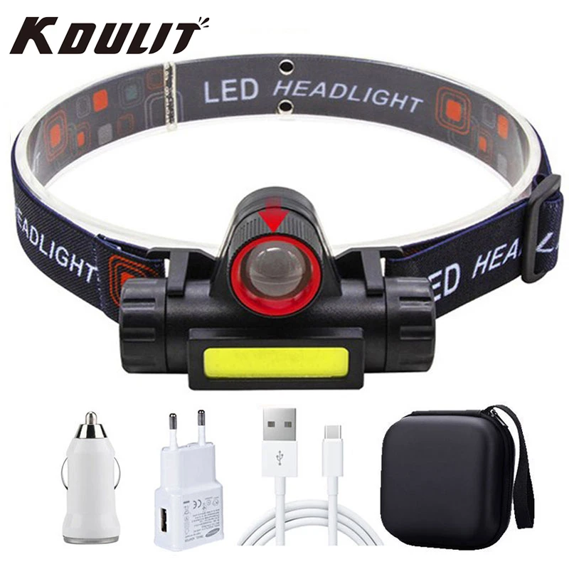 Baldr Portable Zoom Mini Cob Led Headlamp Powerful Built In 18650 ...