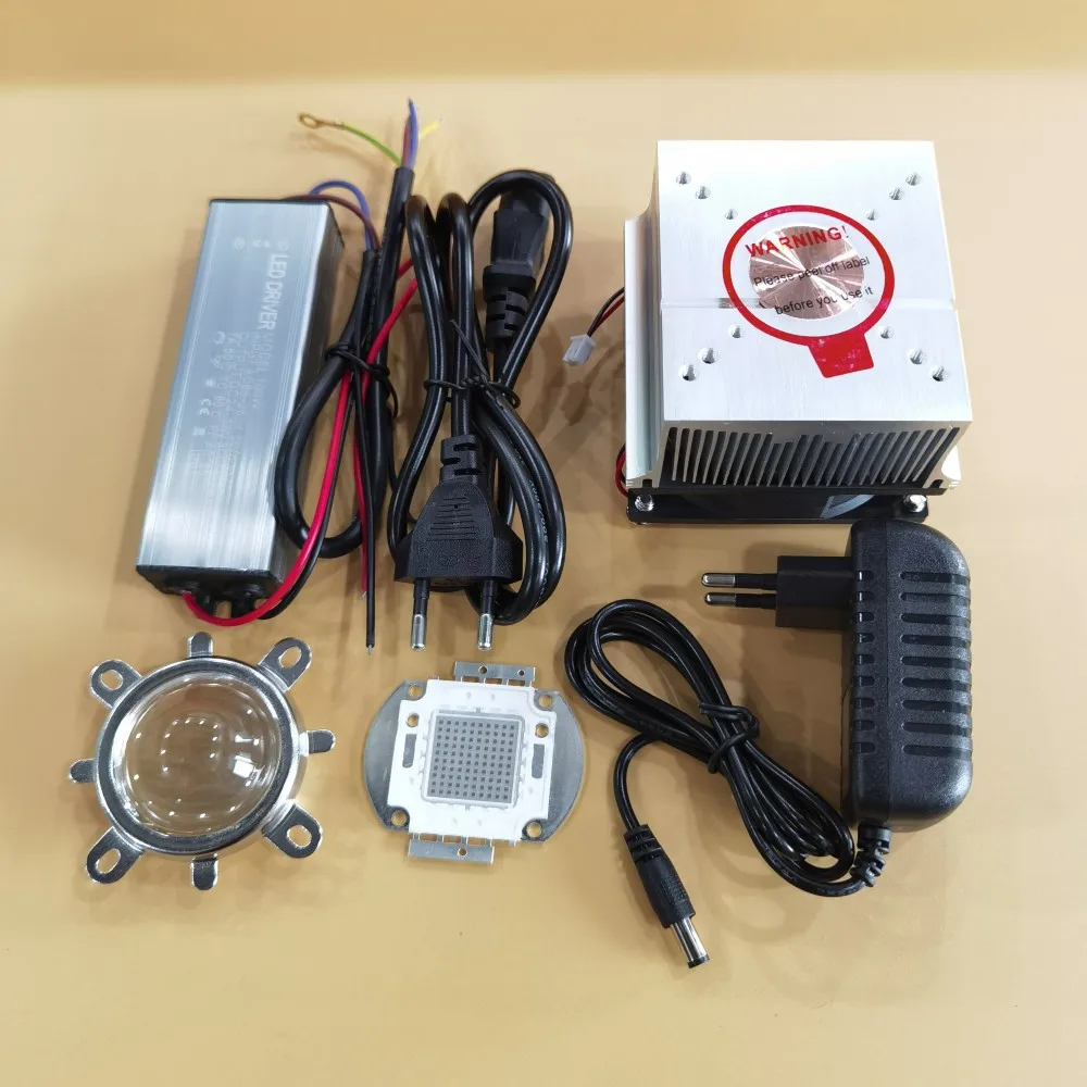 100Watt-High-Power-Deep-Red-660nm-LED-chip-100W-Heatsink-Cooler-100W ...