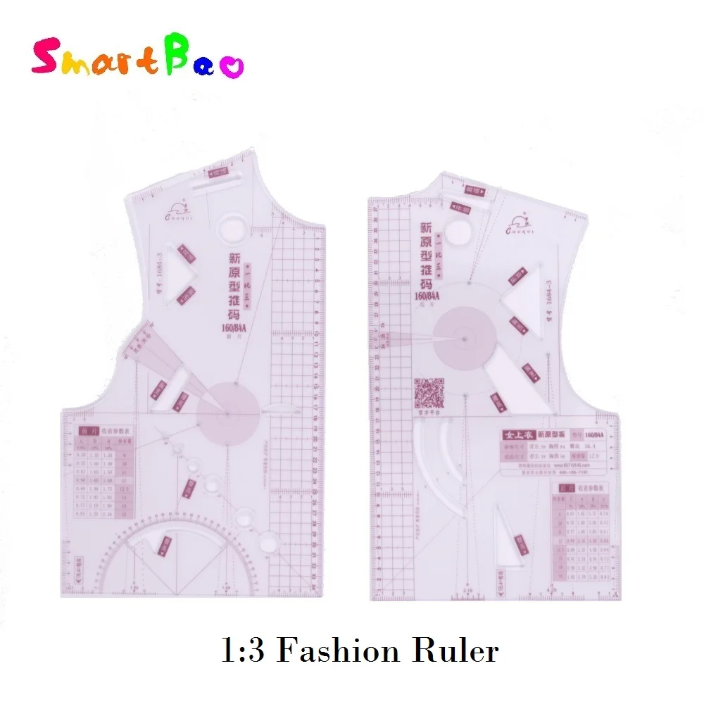 1:3 Fashion Ruler Pattern Making School Teaching Tools for Doll, Small ...