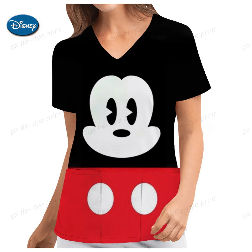 Summer-Short-Sleeve-Disney-Minnie-Mickey-Working-Uniform-Shirts ...