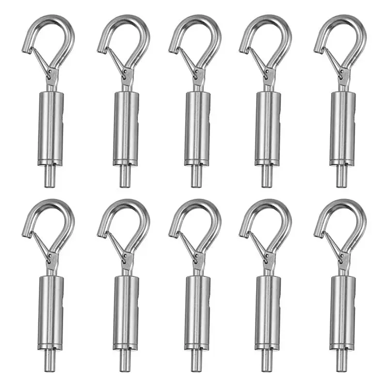 10pcs Stainless Steel Spring Buckle Adjustable Curtain Wire Clasps ...