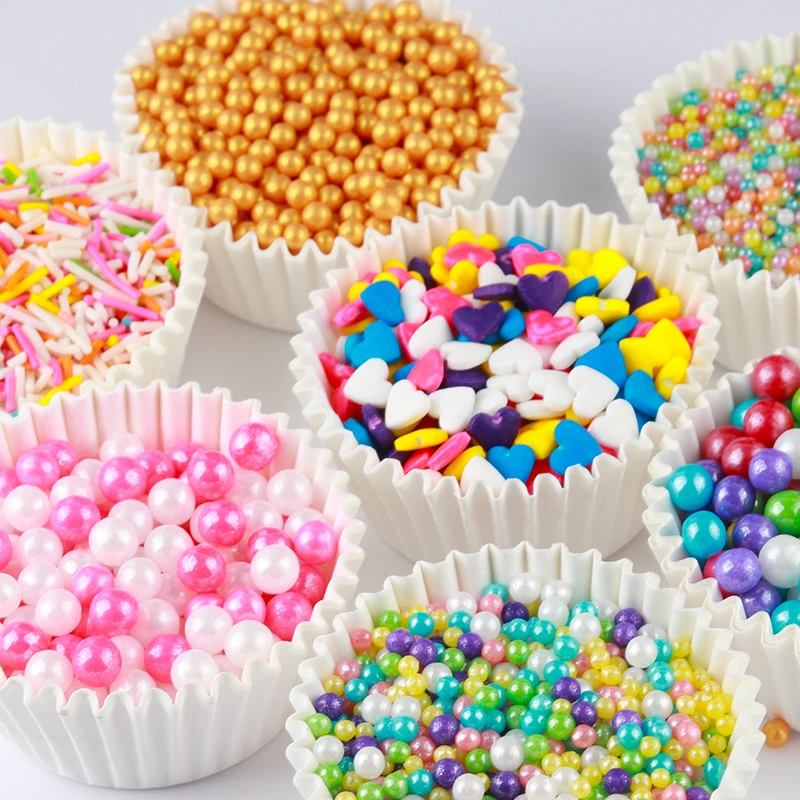 Party-Bicolor-Colorful-Pearl-Candy-Edible-Birthday-Cake-Baking ...