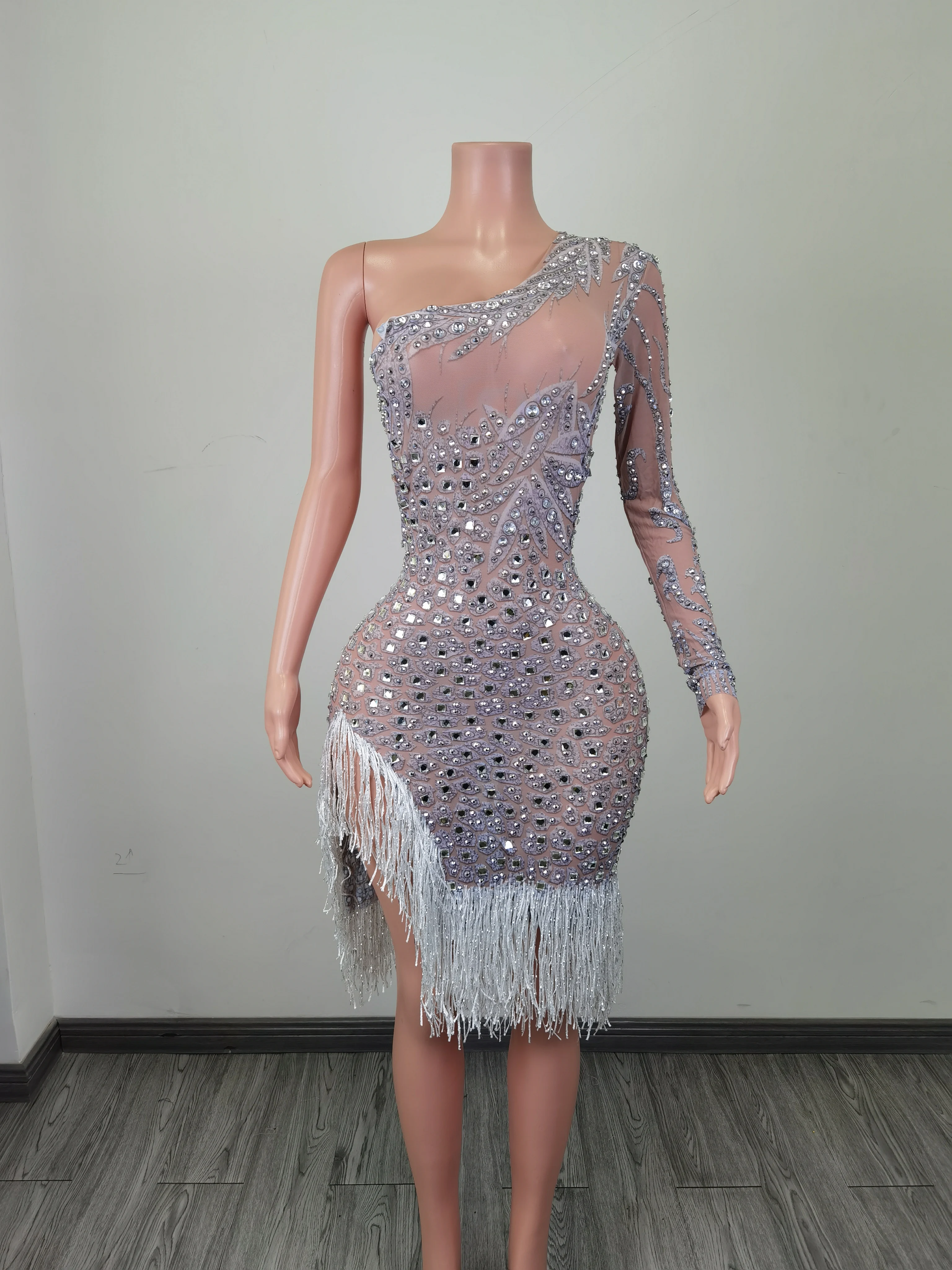 Shiny-Rhinestone-Fring-Transparent-Dress-Sexy-Tassel-leaves-Latin-Dance ...