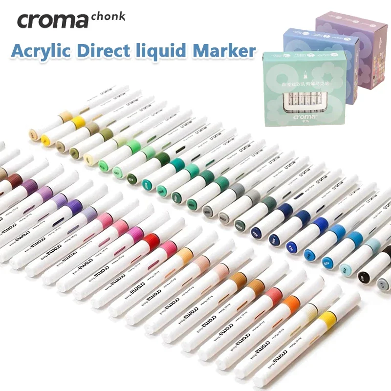 Croma-24-48-72-Colors-Acrylic-Direct-Liquid-Marker-Waterproof-Sketch ...