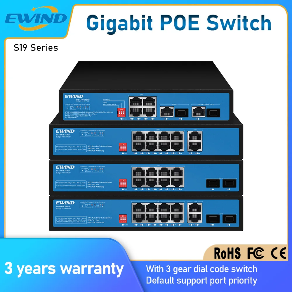 EWIND-Gigabit-POE-Switch-10-100-1000Mbps-Network-Switches-Full-Gigabit ...