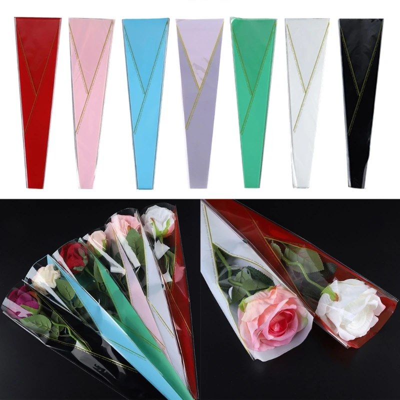 50Pcs-Elegant-Flower-Wrapping-Bags-Waterproof-Reusable-Single-Rose ...