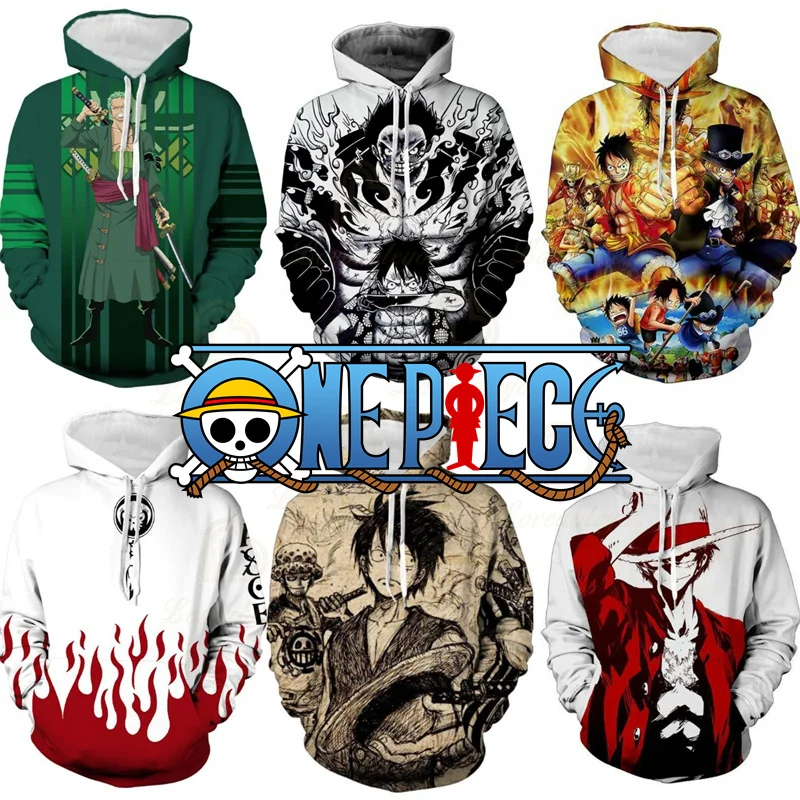 Sudadera con capucha de One Piece ACE Sabo Zoro Cool Anime Figure ...