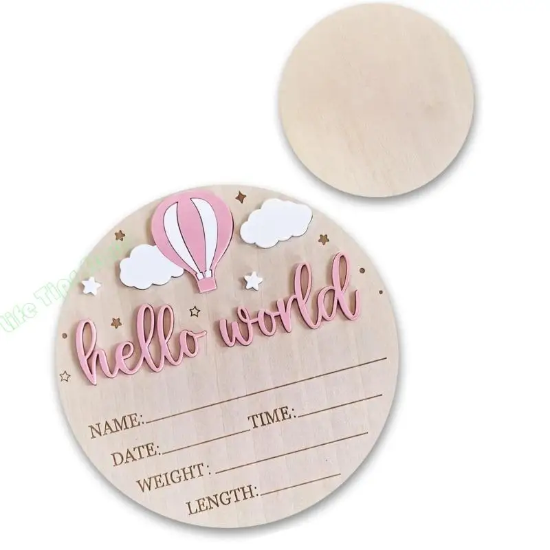 G5AB Baby Room Decors Personalizing Engraving Birth Announcement Plaque ...
