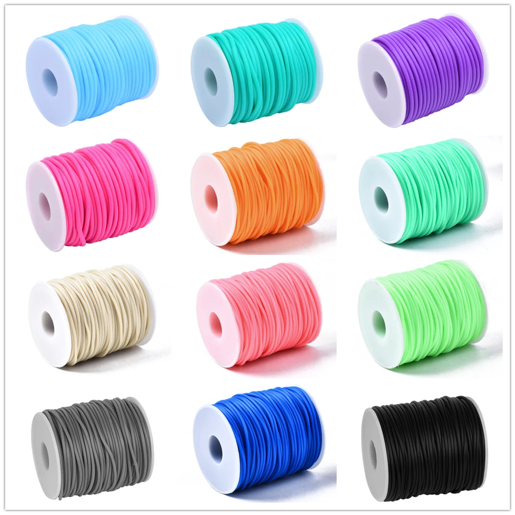 1Roll Hollow Pipe Tubuing Rubber Cords 2mm 3mm 4mm Solid Rubber Tube ...