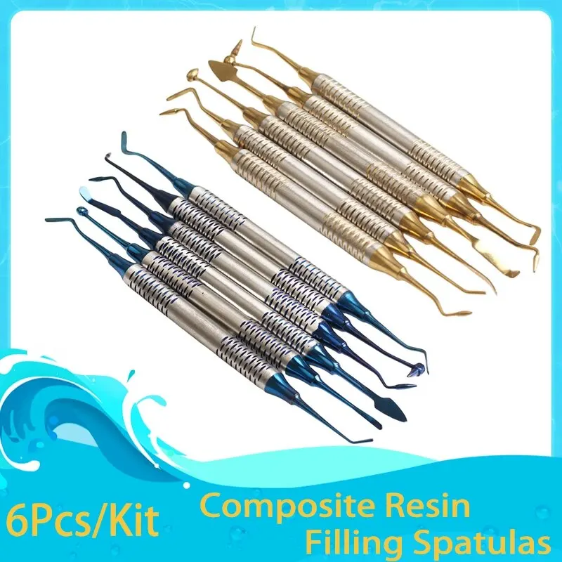 6PCS-Dental-Resin-Spatula-Composite-FillingsTitanium-Plated-Tip-Resin ...