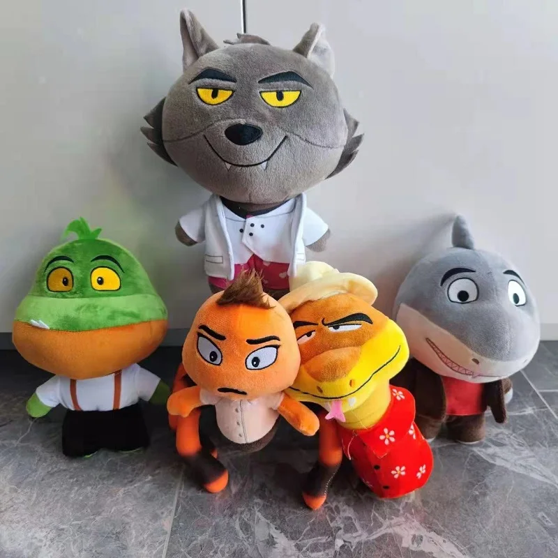 25cm Anime The Bad Guys Plush Toys Kawaii Ms.Piranha Mr.Tarantula Mr ...