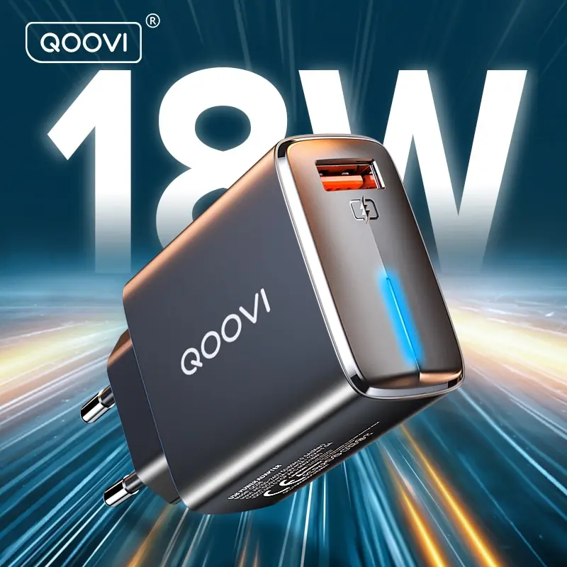 QOOVI-18W-USB-Charger-EU-Plug-QC-3-0-Quick-Charge-Mobile-Phone-Wall ...