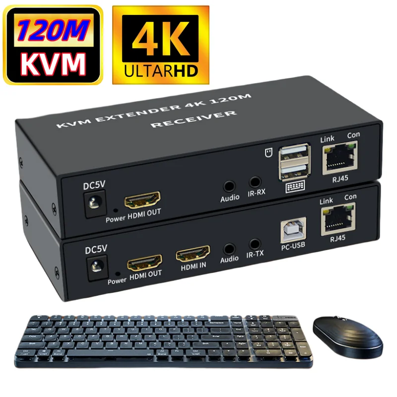 60M-KVM-HDMI-Extender-over-RJ45-Ethernet-Cat5e-Cat6-cable-Audio-video ...