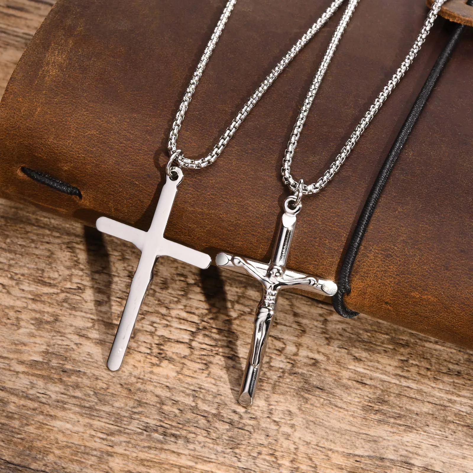 Catholic Cross Necklace For Men