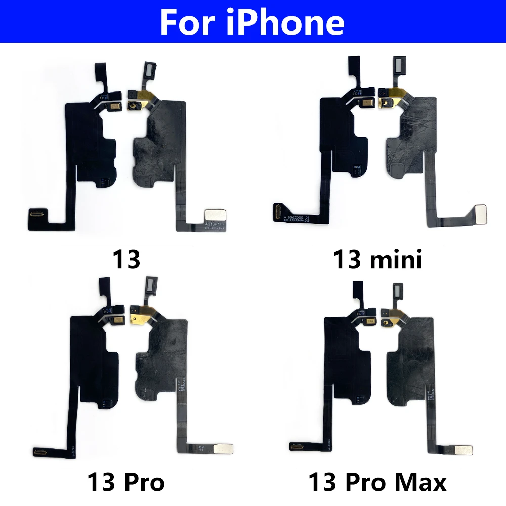 5 Pcs Phone Earpiece Ear Speaker Flex Cable Sound Receiver Earphone Replacement For Iphone 13 ...