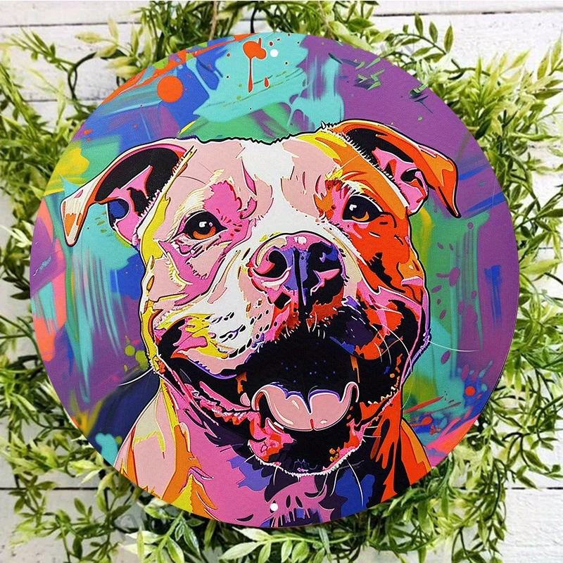 Staffy Wallpaper: Is This Colorful Pitbull Dog Portrait Wall Sign Worth ...