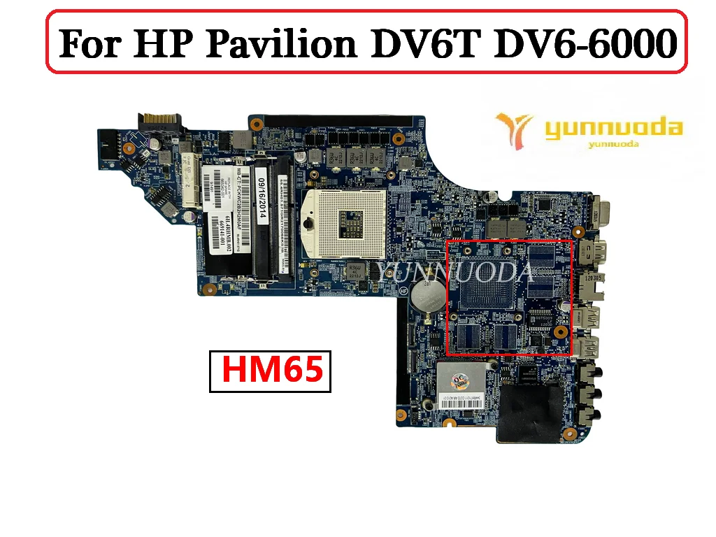Original-For-HP-Pavilion-DV6T-DV6-6000-Laptop-Motherboard-HM65-DDR3-100 ...