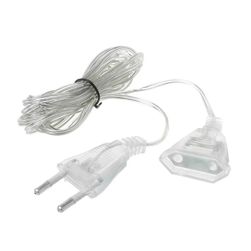 Waterproof-String-Lights-Extension-Cord-Plug-Transparent-Standard-Power ...