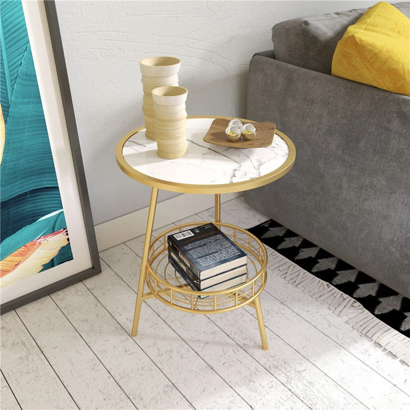 Luxury Round Coffee Tables Salon Living Room Modern Design Makeup Sofa ...