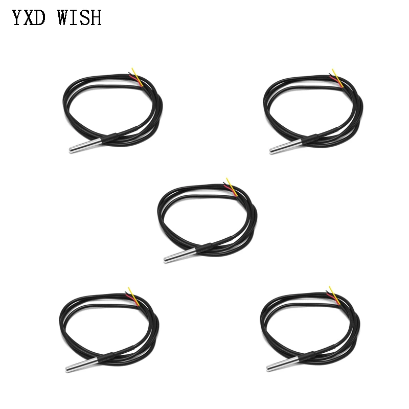 5PCS-Waterproof-DS18B20-Thread-Temperature-Probe-Temperature-Sensor ...