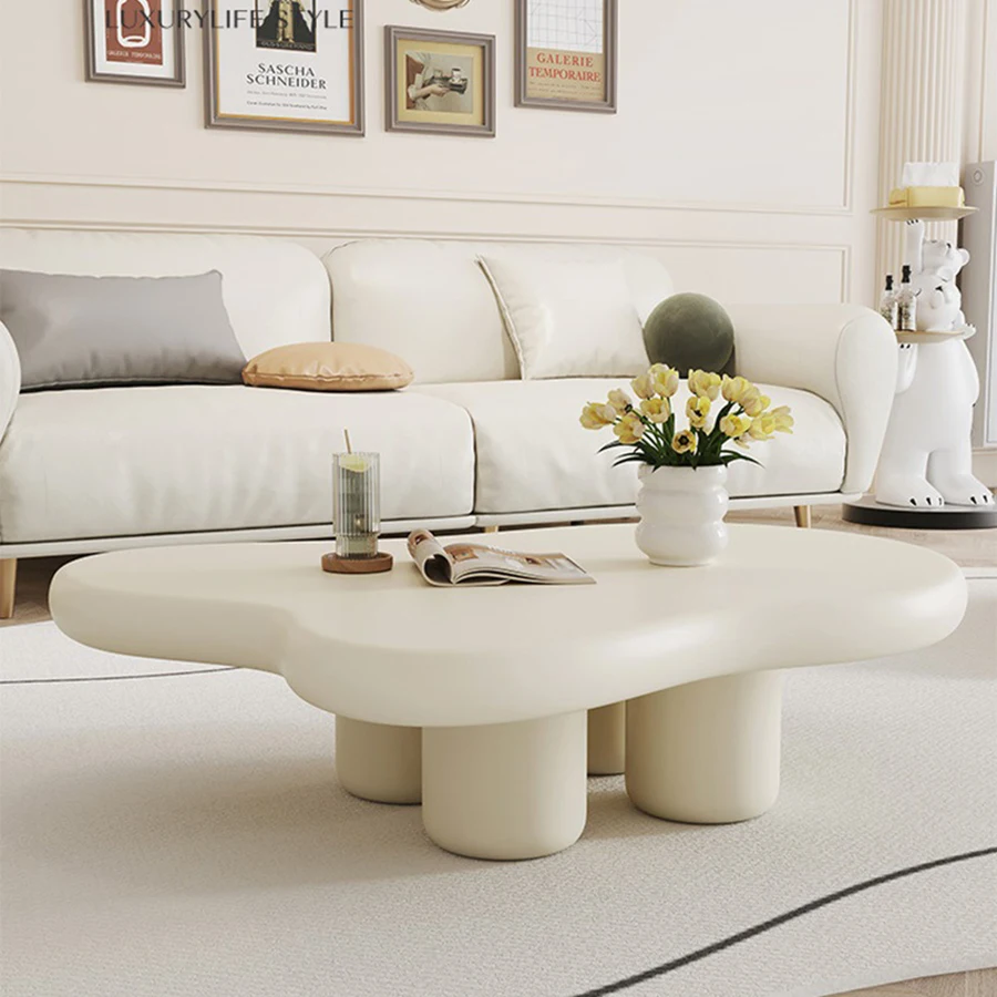 Wavy-Coffee-Table-White-Irregular-Italian-Wooden-Kawaii-Cute-Modern ...