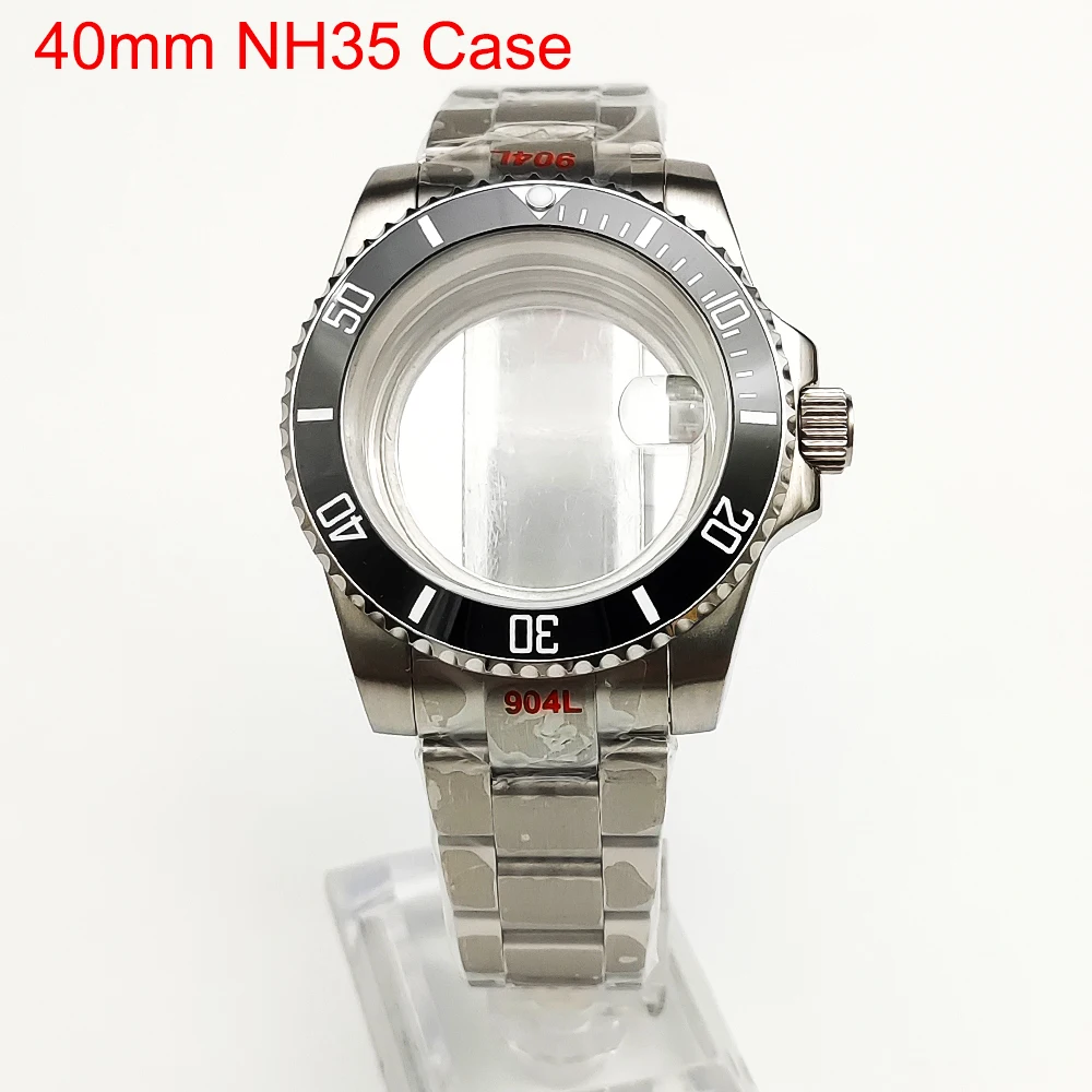 40mm-NH35-Case-904L-Staniless-steel-Bracelet-Watch-Case-Set-Sapphier ...