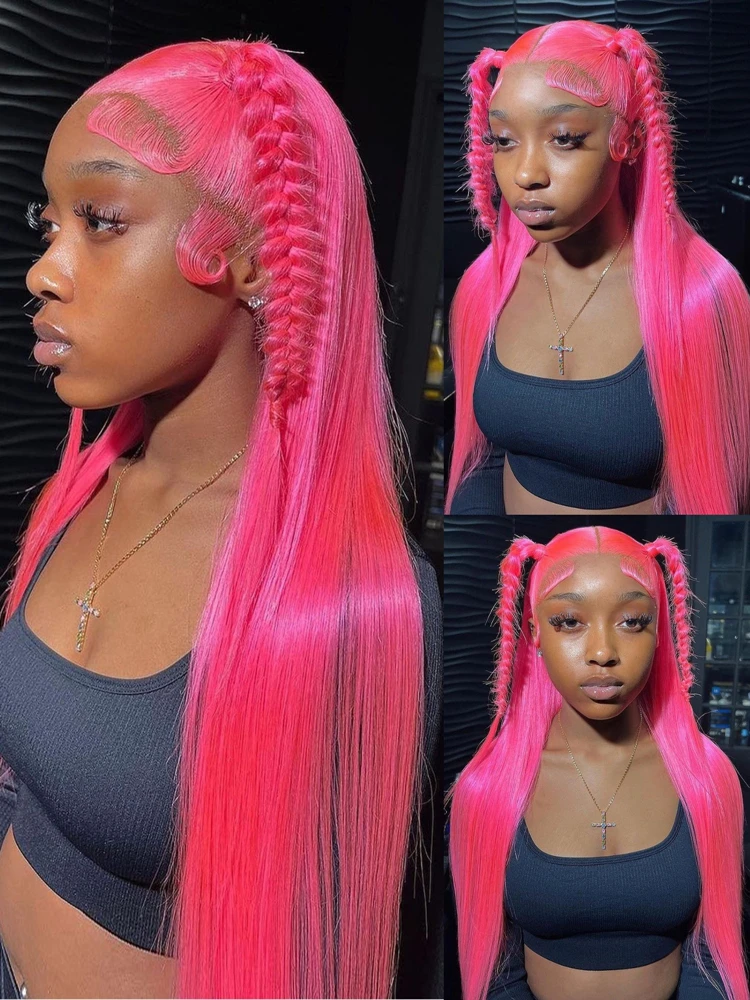 30-36-inch-Pink-Transparent-Lace-Front-Wig-Human-Hair-13x6-Hd-Lace ...
