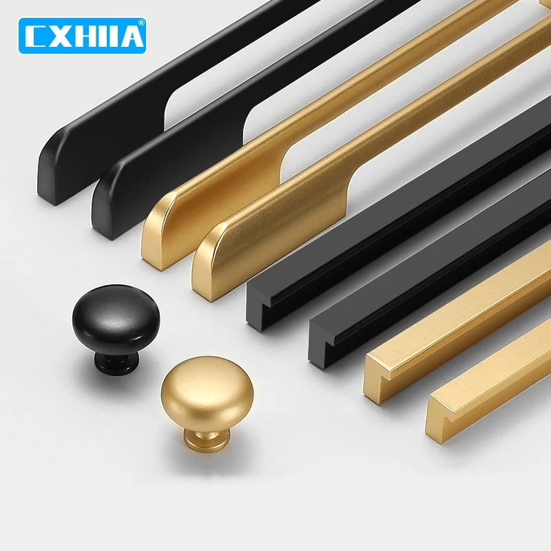 CXHIIA-European-style-Simple-1000mm-Gold-Extended-Handle-Cabinet-Black ...