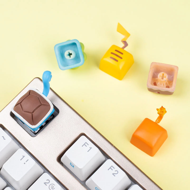 Keycaps Mechanical Keyboard Pokemon | Keyboard Keycap Cartoon Figures ...