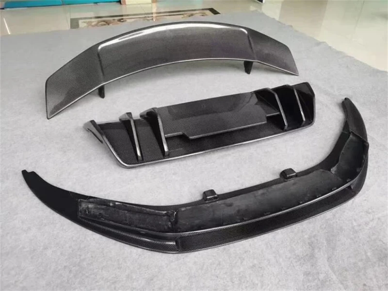 High Quality REAL Carbon Fiber Front Lip Rear Diffuser Bumper Kit ...