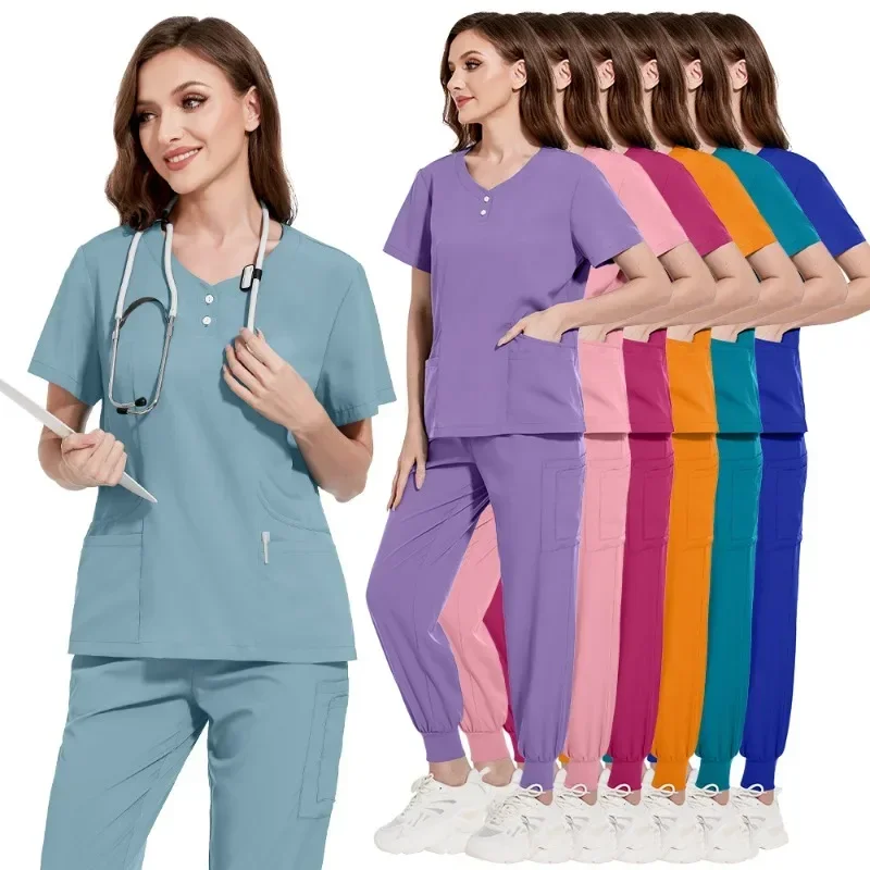 Wholesale-Sales-Doctor-Nurse-Scrubs-Set-Medical-Uniforms-Women-Jogger ...
