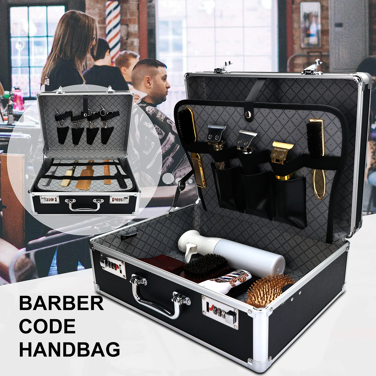 Aluminum-Suitcase-Hard-Black-Barber-Tool-Salon-Hairdressing-With ...
